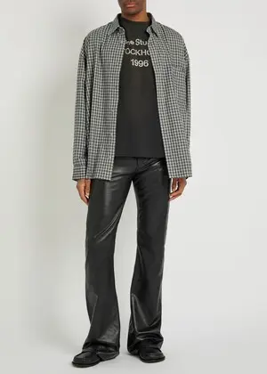 Acne Studios Bootcut Leather Trousers