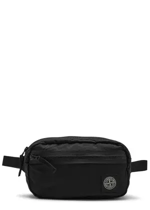 Stone Island Logo-appliquéd Belt Bag - Black
