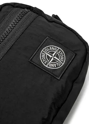 Stone Island Logo-appliquéd Belt Bag - Black