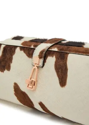 Gabriela Hearst Paola Cow-print Calf-hair Clutch