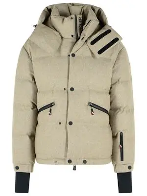 Moncler Moncler Grenoble Krun Virgin Wool Ski Jacket - Beige
