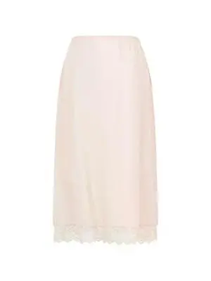 Simone Rocha Lace Trim Midi Skirt - Neutrals