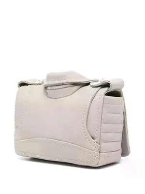 Moschino Mini Biker Leather Bag - Neutrals
