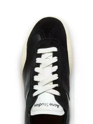 Acne Studios Panelled Leather Sneakers - Black