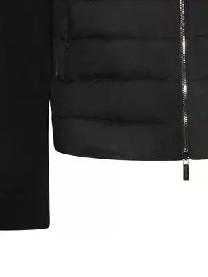 MOORER Quilted Zip-up Jacket - Black
