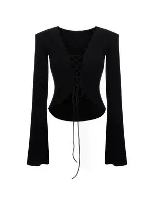 Manuri Lace Up Blouses