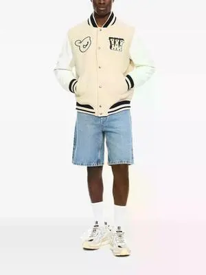 Off-White Star Logo Varsity Jacket - Neutrals