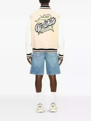 Off-White Star Logo Varsity Jacket - Neutrals