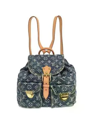 LOUIS VUITTON 2006 Sac A Dos Gm Monogram Denim Backpack - Blue