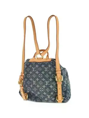 LOUIS VUITTON 2006 Sac A Dos Gm Monogram Denim Backpack - Blue