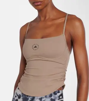 Adidas By Stella McCartney Logo Crop Top - Beige