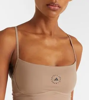 Adidas By Stella McCartney Logo Crop Top - Beige