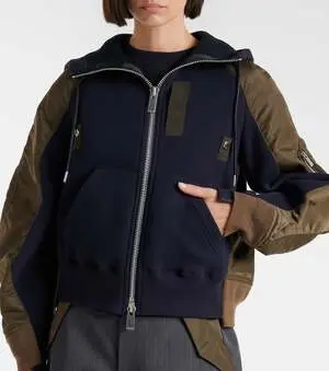 Sacai Cotton-blend And Twill Jacket