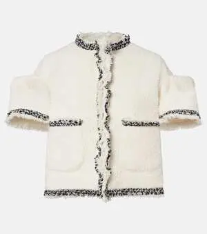 Sacai Bouclé Jacket - White