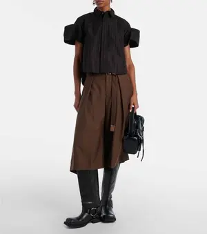 Sacai Pleated Belted Shorts