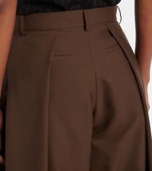 Sacai Pleated Belted Shorts - Brown