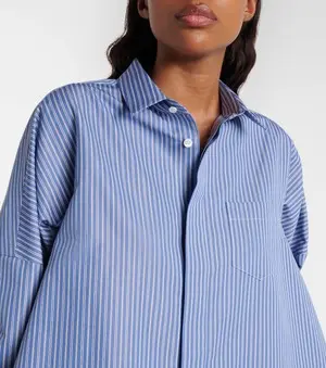 Sacai Striped Oversized Cotton-blend Shirt