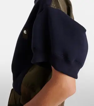 Sacai Cotton-blend And Twill Sweatshirt