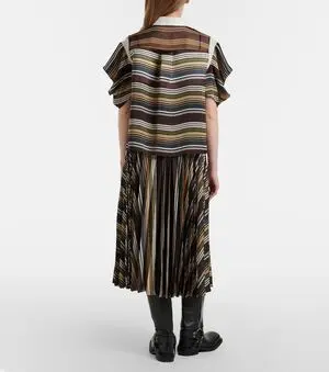Sacai Striped Midi Skirt - Multicoloured