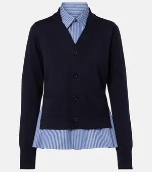 Sacai Ribbed Cardigans For Women