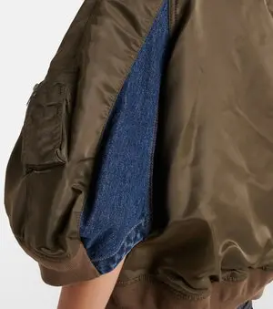 Sacai Denim And Twill Jacket - Blue