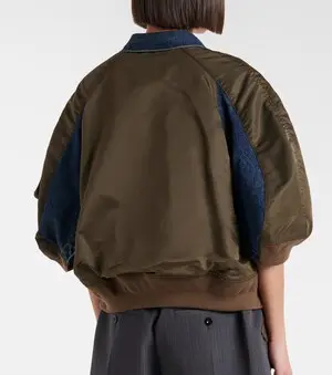 Sacai Denim And Twill Jacket - Blue