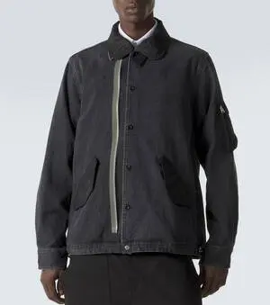 Sacai Twill-trimmed Denim Blouson Jacket