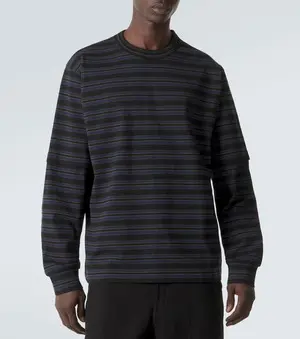 Sacai Striped Cotton T-shirt