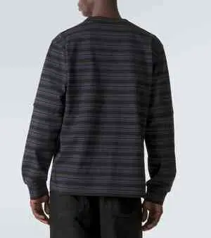 Sacai Striped Cotton T-shirt