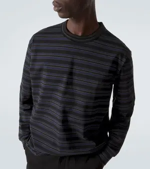 Sacai Striped Cotton T-shirt