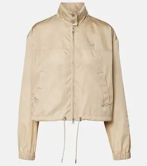 Prada Prada Re-Nylon Hooded Jacket Beige