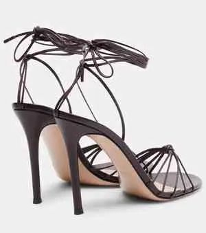 GIANVITO ROSSI 105 Leather Slingback Sandals