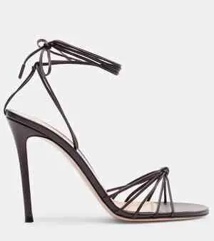 GIANVITO ROSSI 105 Leather Slingback Sandals