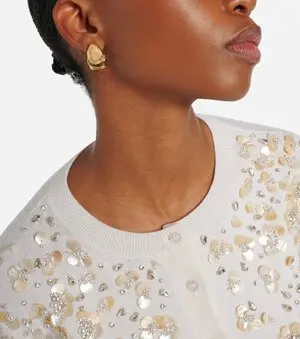 Oscar De La Renta Plated Stud Earrings
