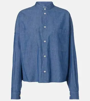 Loro Piana Gyles Cotton Chambray Shirt - Blue