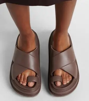 Sacai Platform Slides With Open Toe