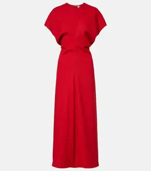 TOTEME Slouch Wool Maxi Dress - Red