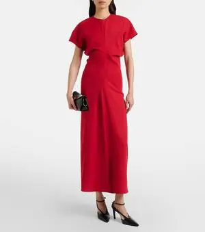 TOTEME Slouch Wool Maxi Dress - Red