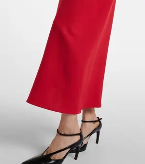 TOTEME Slouch Wool Maxi Dress - Red