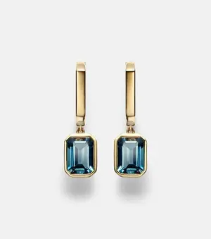 BUCHERER FINE JEWELLERY 18kt Yellow Drop Earrings With Topaz - Gold