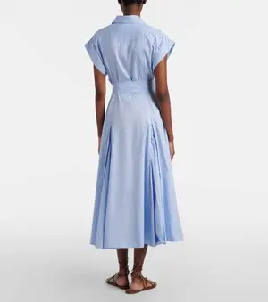 Polo Ralph Lauren Bengal Stripe Cotton Shirt Dress - Blue