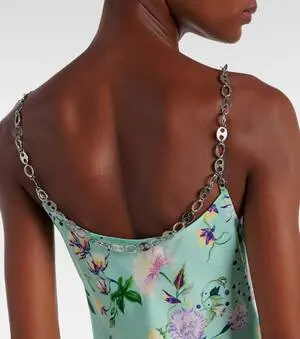 Rabanne Chain-detail Floral Maxi Dress - Multicoloured