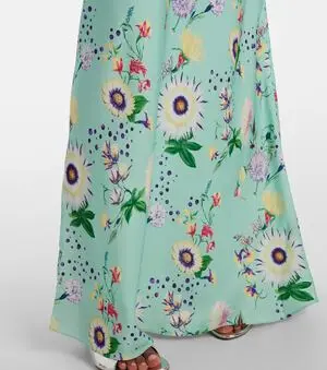 Rabanne Chain-detail Floral Maxi Dress - Multicoloured