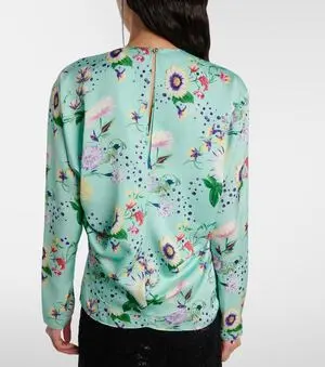 Rabanne Floral Satin Blouse - Multicoloured