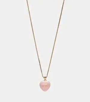 Valentino Garavani Cœur Royal Enamel Pendant Necklace - Pink