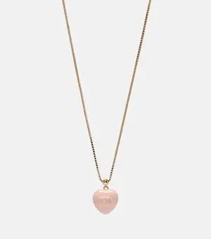 Valentino Garavani Cœur Royal Enamel Pendant Necklace - Pink