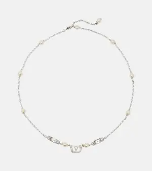 Valentino Garavani Ovalette Swarovski®-embellished Necklace - Silver
