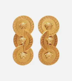 Versace Tribute Medusa Drop Earrings - Gold