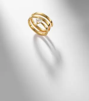 ANITA KO Coil 18kt Ring With Diamonds