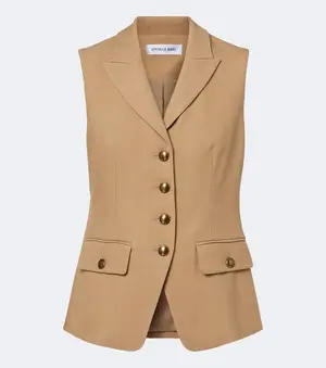 Veronica Beard Benny Single-breasted Vest - Brown